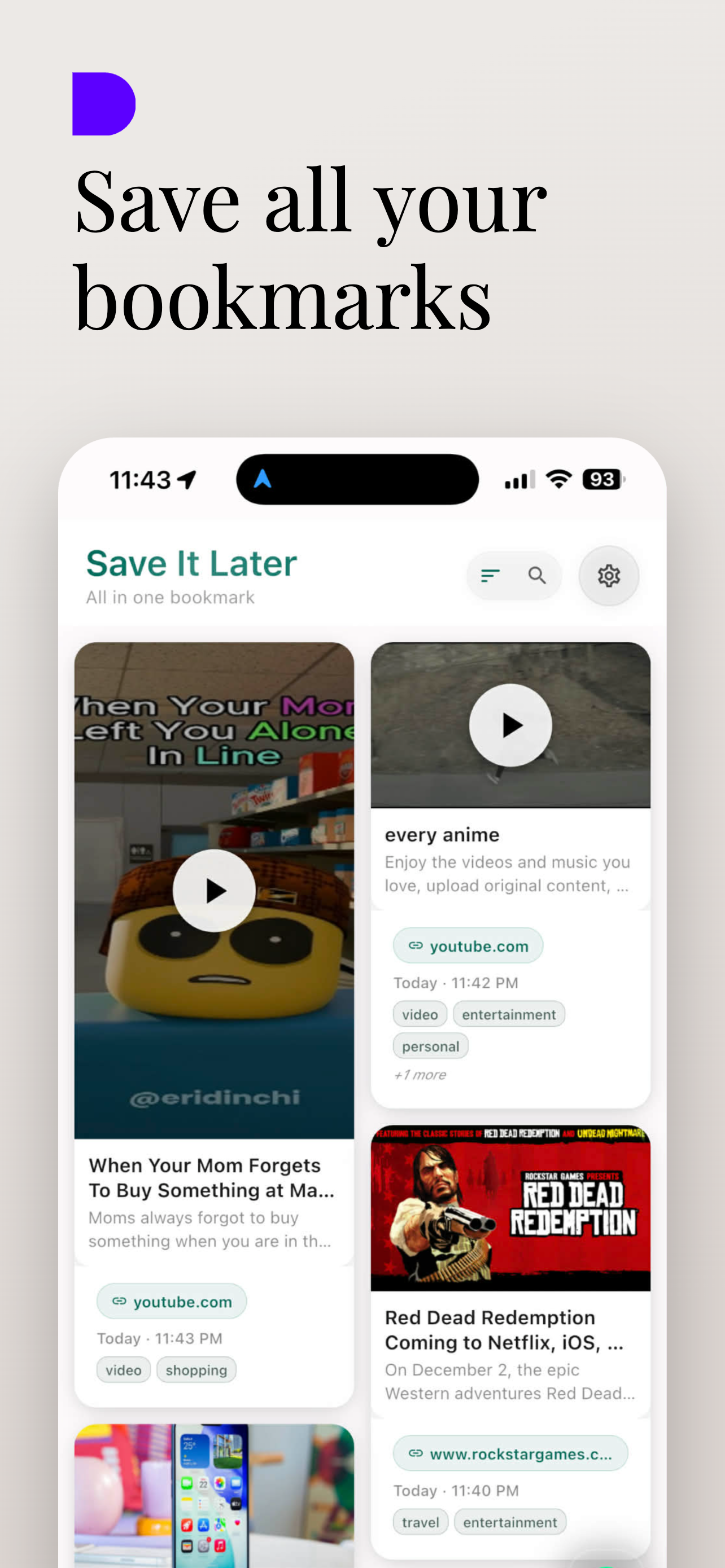 Save It Later - Never lose an interesting link again